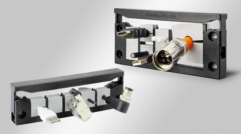KEL-QUICK split multi cable transit frames for cables with connectors, tool-free assembly / IP54 ...